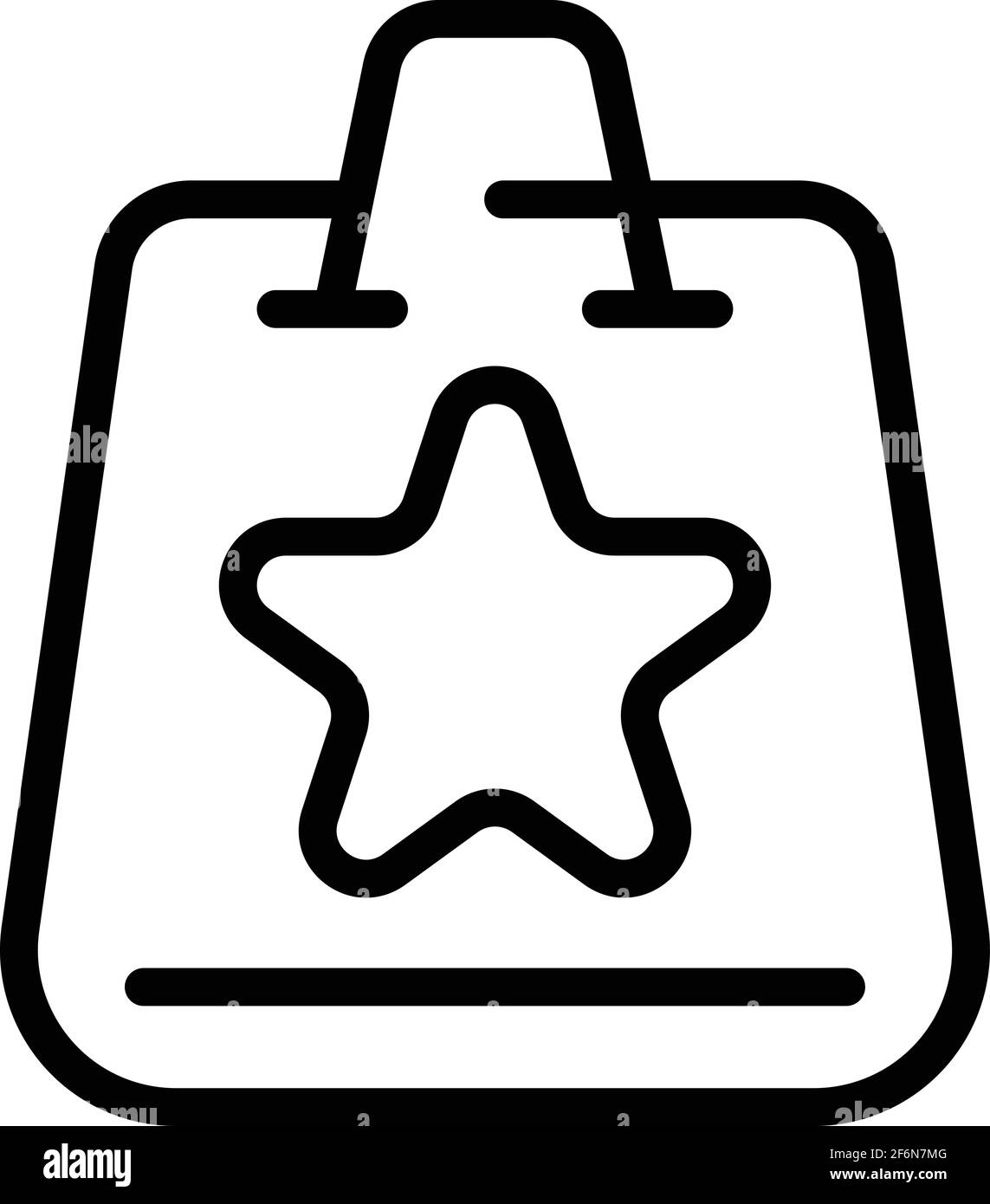 Shop bag icon. Outline Shop bag vector icon for web design isolated on ...