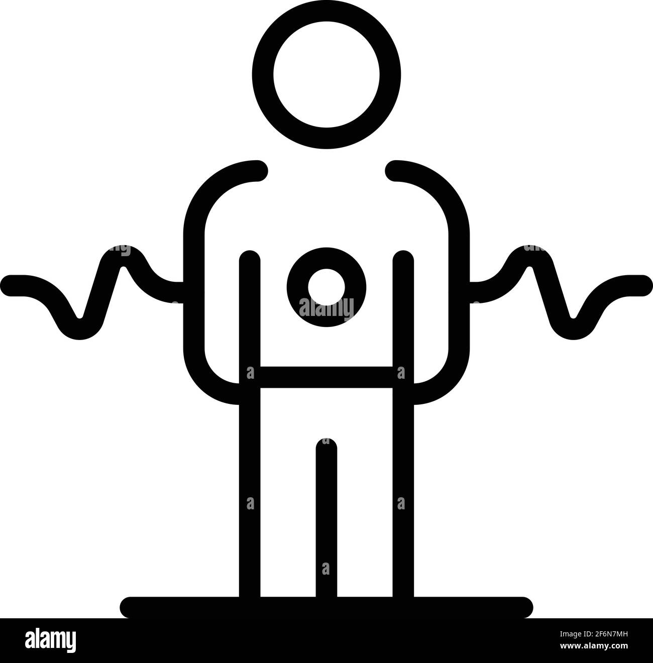 Human energy icon. Outline Human energy vector icon for web design ...