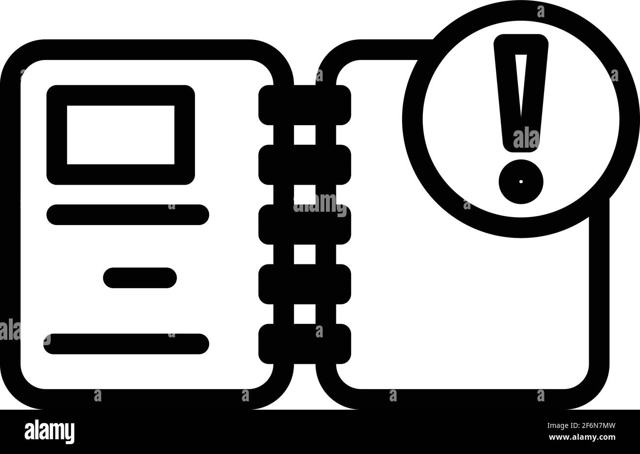 Technical book icon. Outline technical book vector icon for web design ...