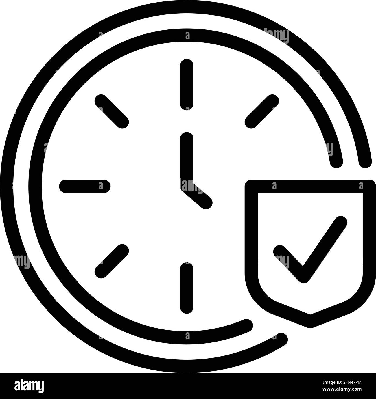 Punctuality icon. Outline punctuality vector icon for web design ...