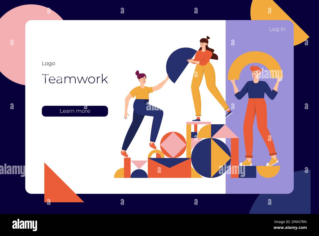 Teamwork geometric shapes Stock Vector Image & Art - Alamy