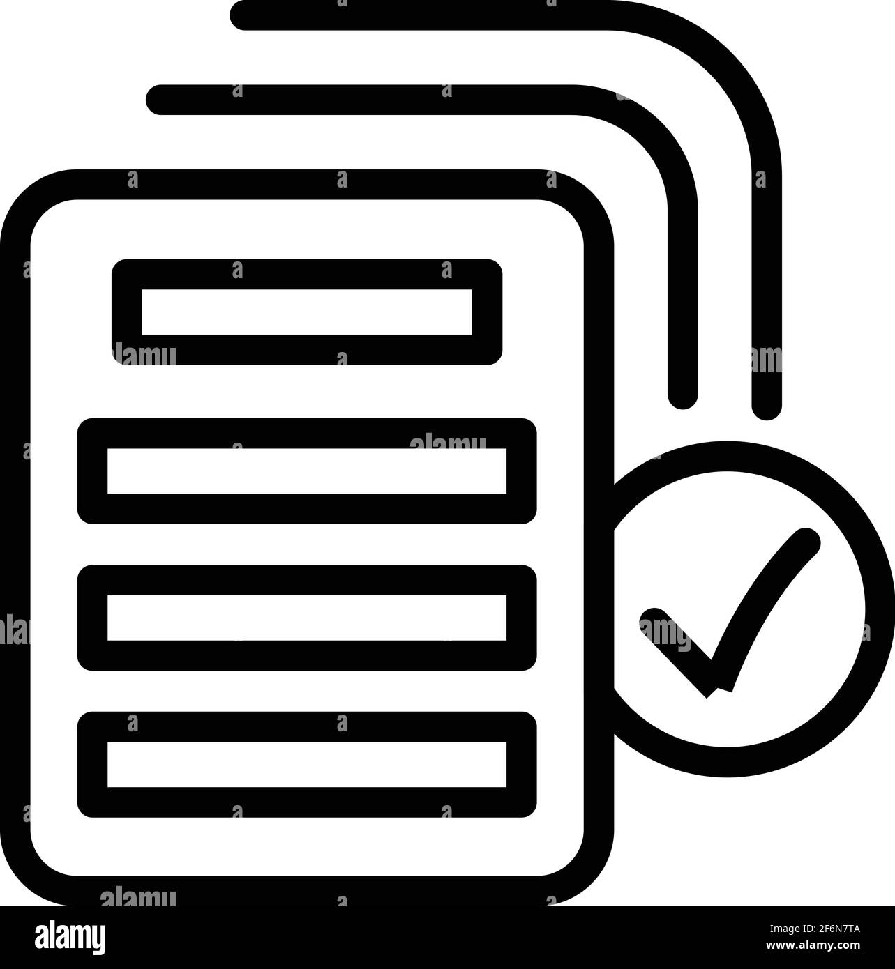 Approved documents icon. Outline Approved documents vector icon for web ...