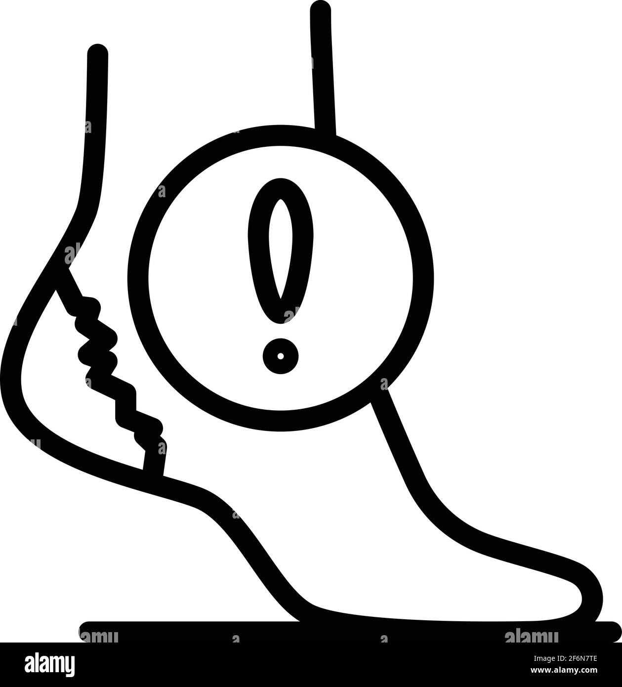 Heel injury icon. Outline Heel injury vector icon for web design ...