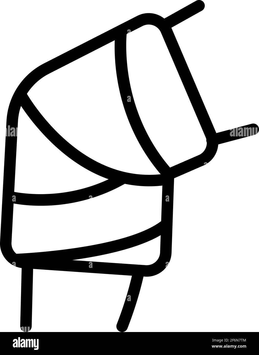 Knee in a cast icon. Outline Knee in a cast vector icon for web design ...