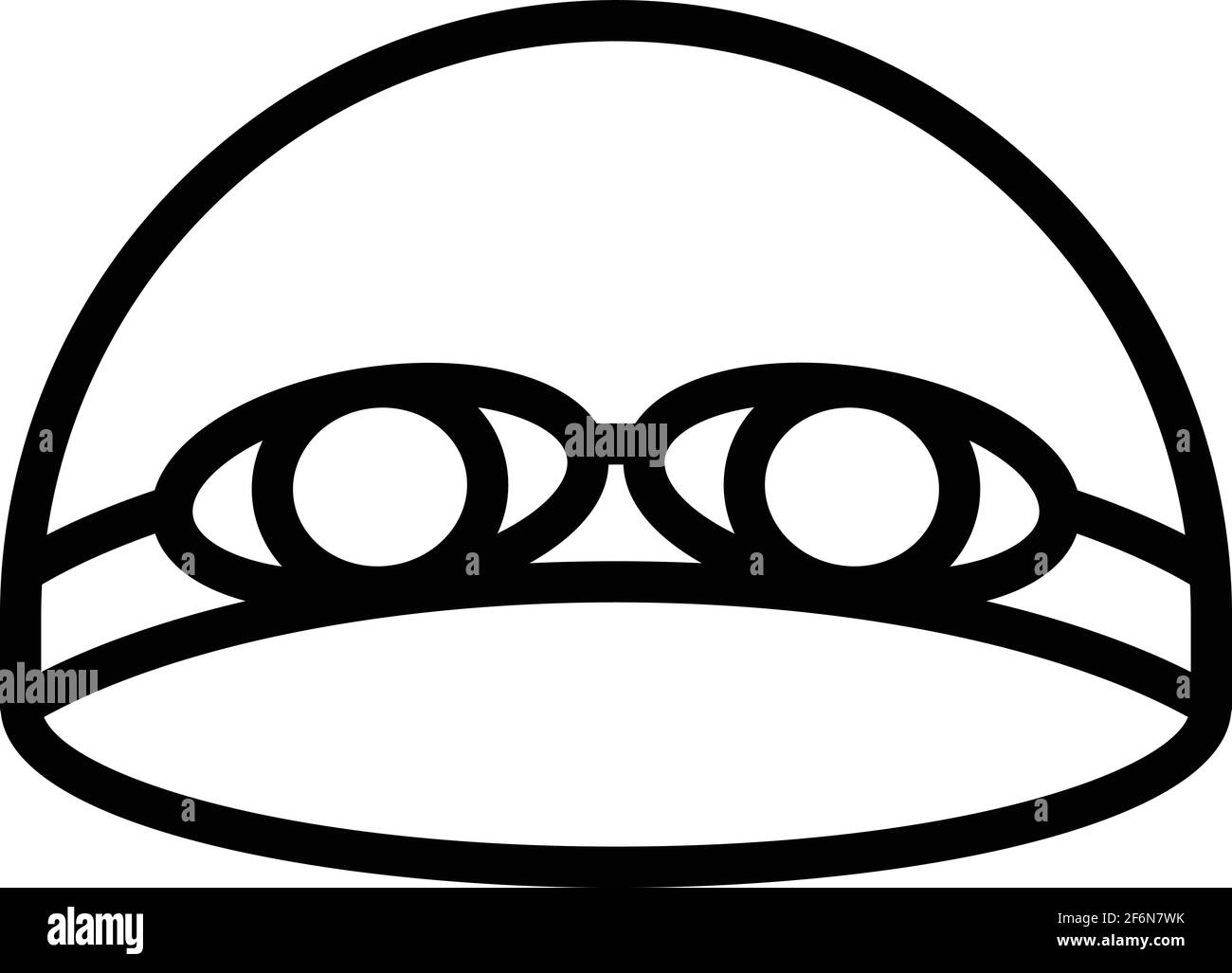 Swimming hat icon. Outline Swimming hat vector icon for web design ...