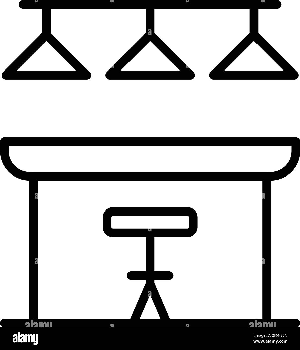 Food counter icon. Outline Food counter vector icon for web design ...