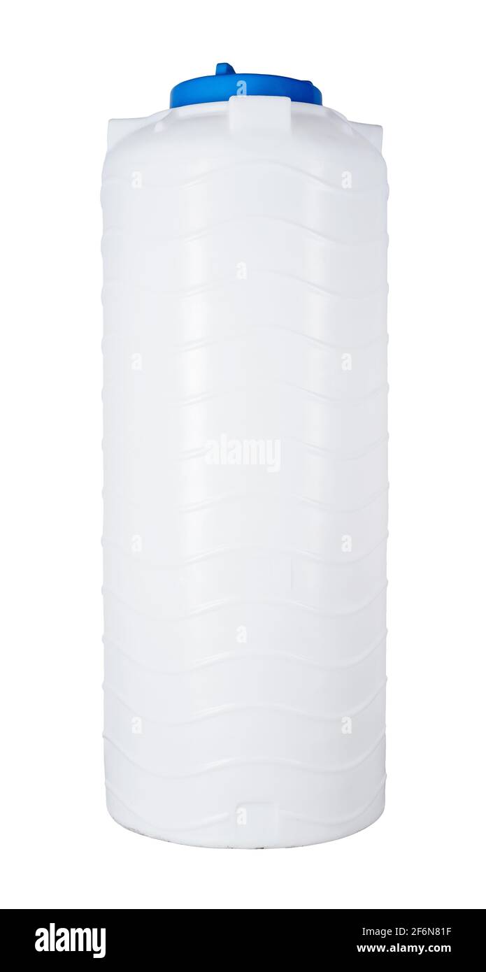 White plastic Water Tank isolated on white background Stock Photo - Alamy