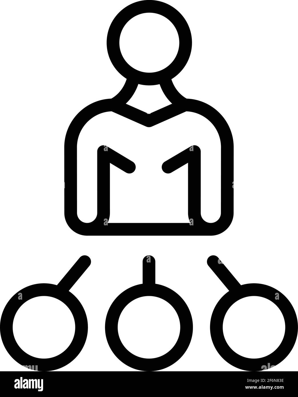Public manager icon. Outline Public manager vector icon for web design ...