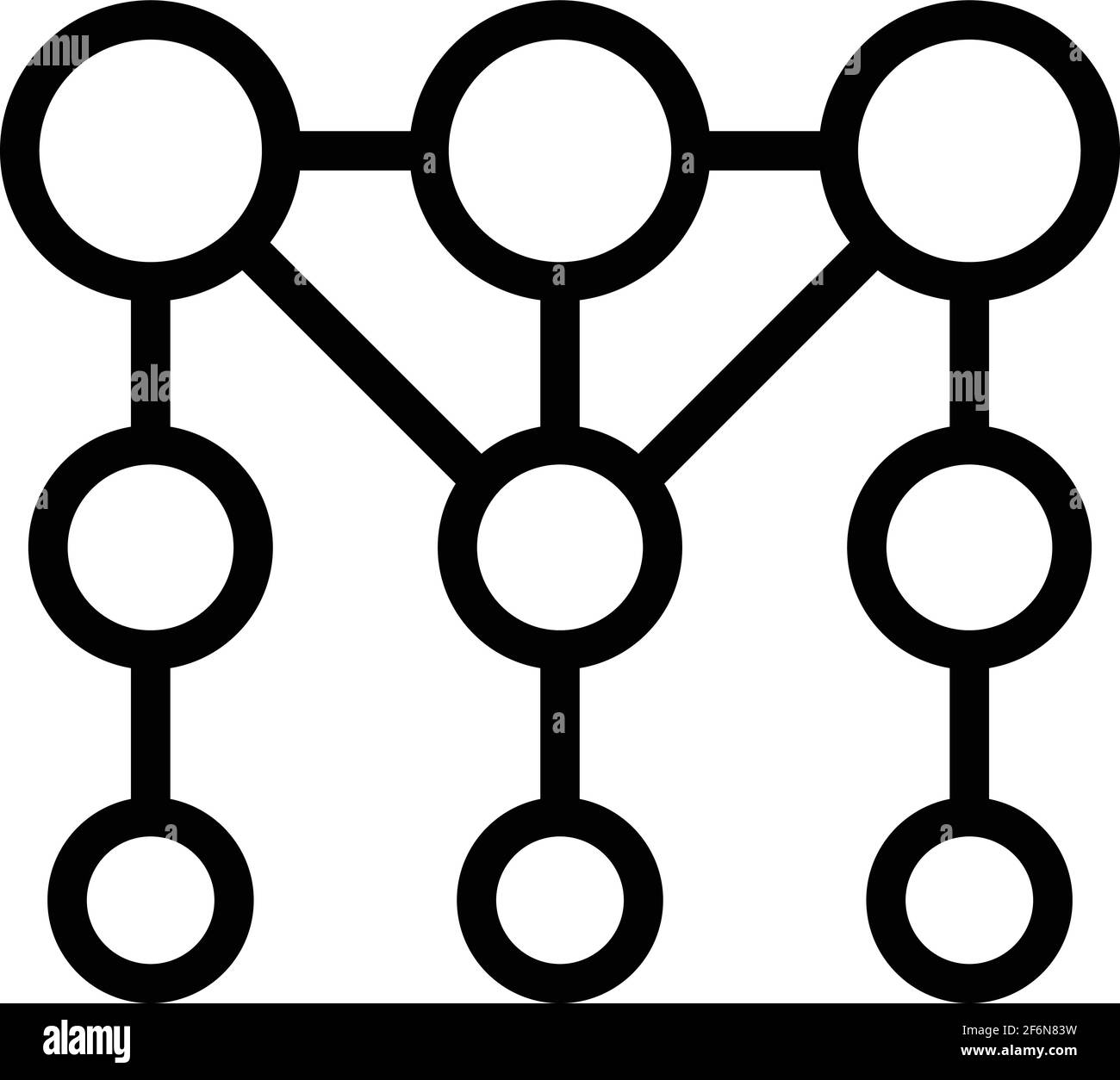 Connection icon. Outline connection vector icon for web design isolated ...
