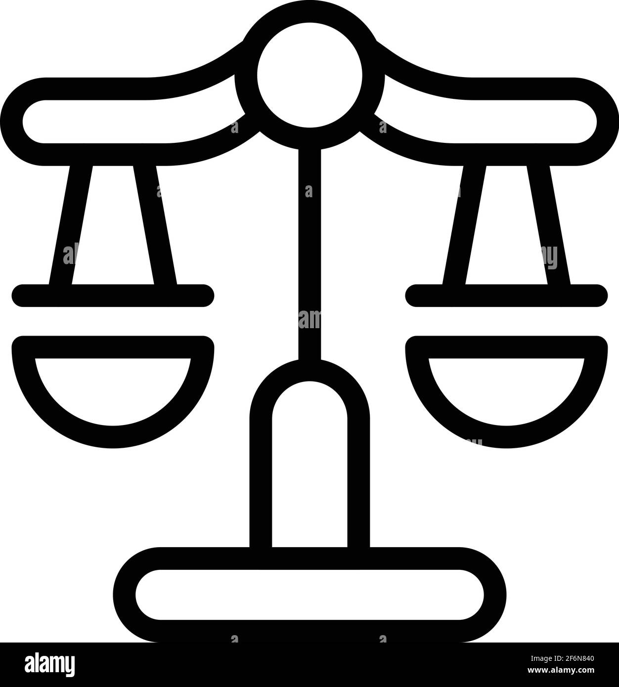 Scale trust icon. Outline scale trust vector icon for web design ...