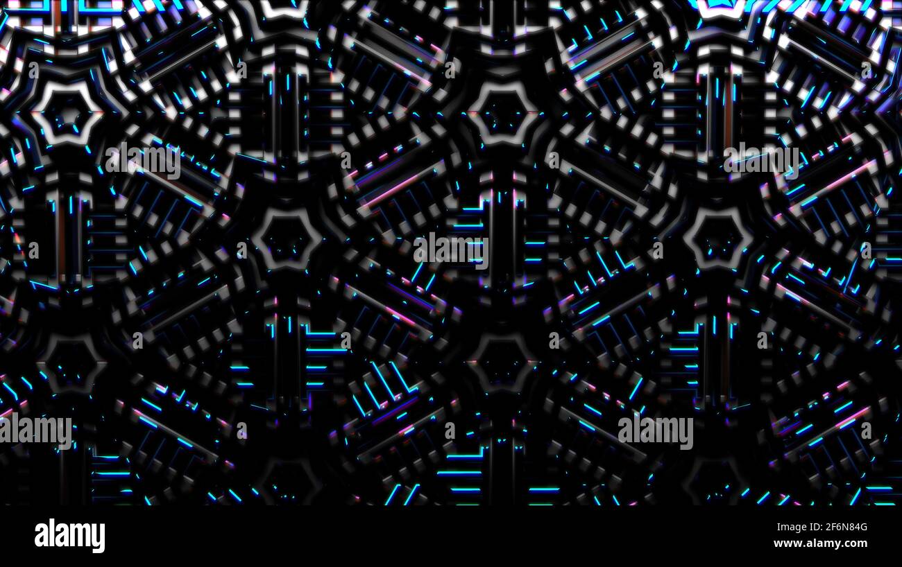 Abstract background with technology styled 3d pattern in hexagonal grid ...