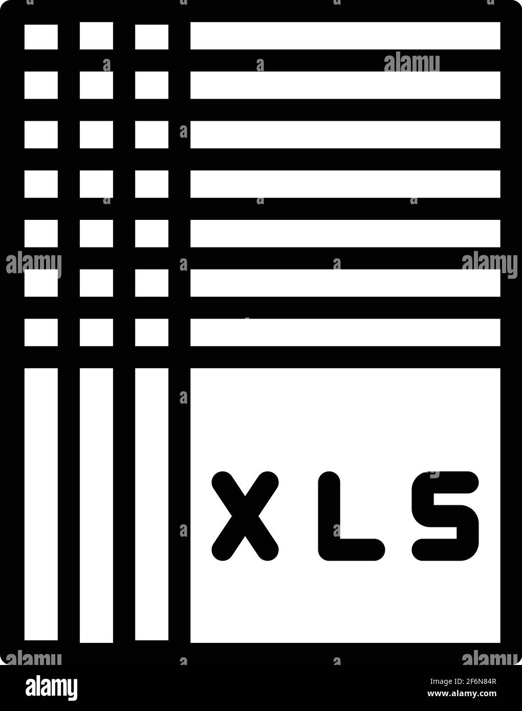 Xls Database Icon Outline Xls Database Vector Icon For Web Design