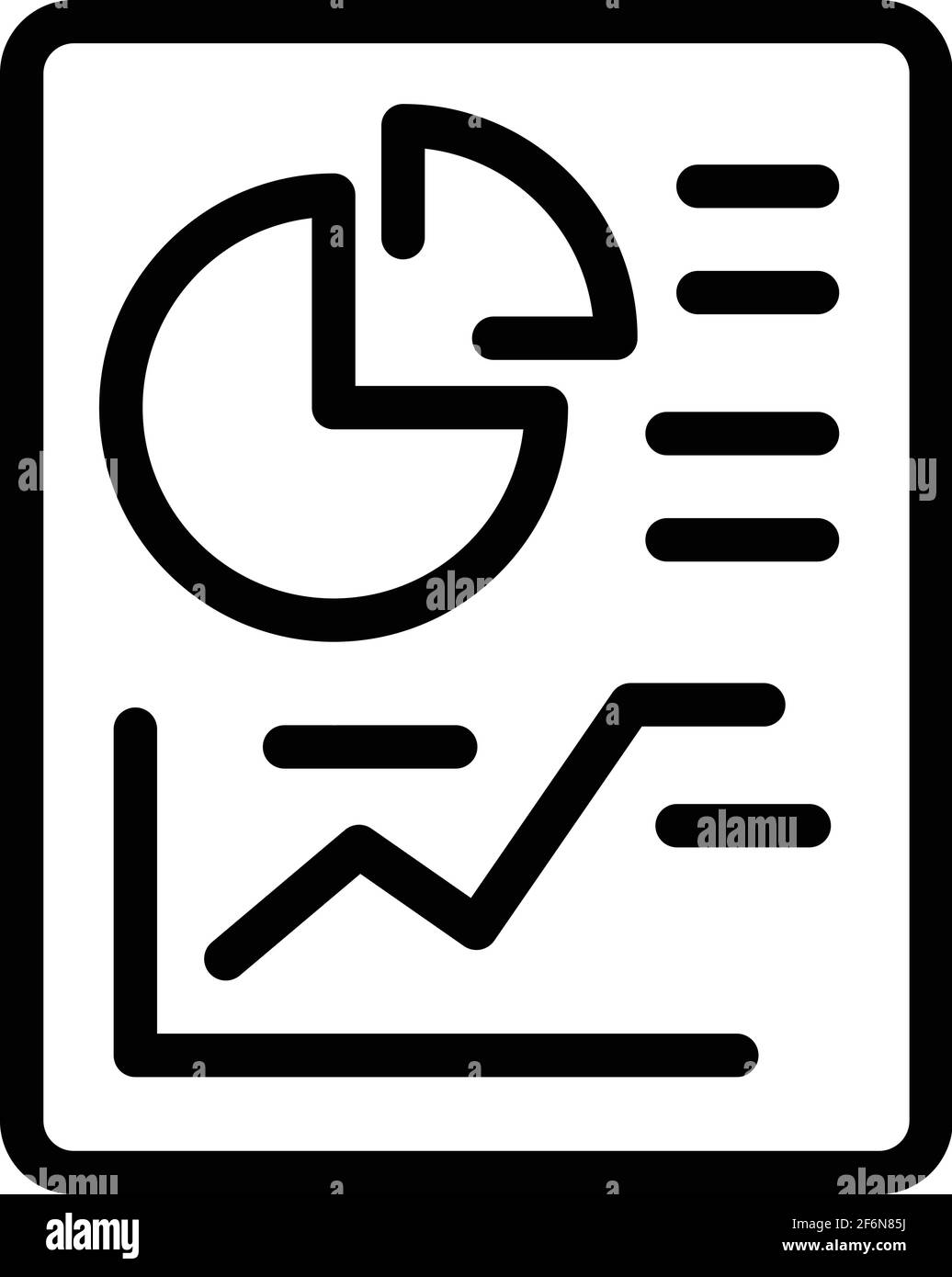 Report paper icon. Outline report paper vector icon for web design ...
