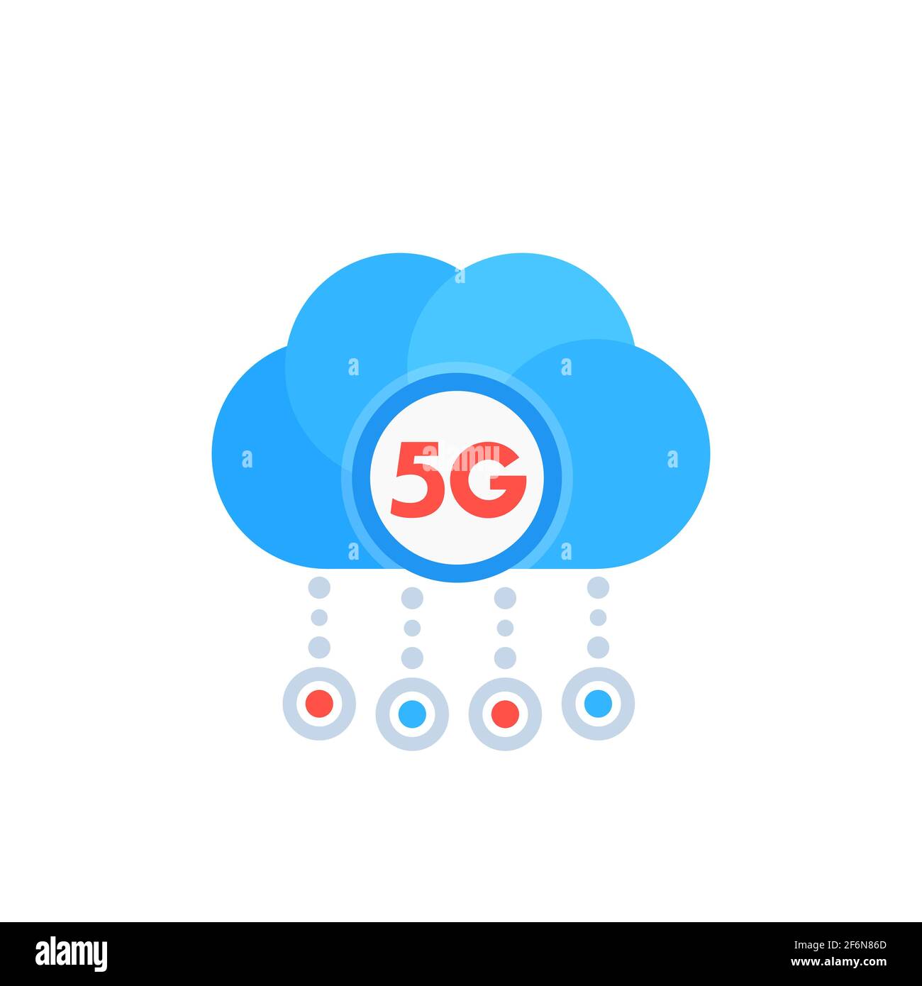 5G network icon with a cloud, vector Stock Vector Image & Art - Alamy