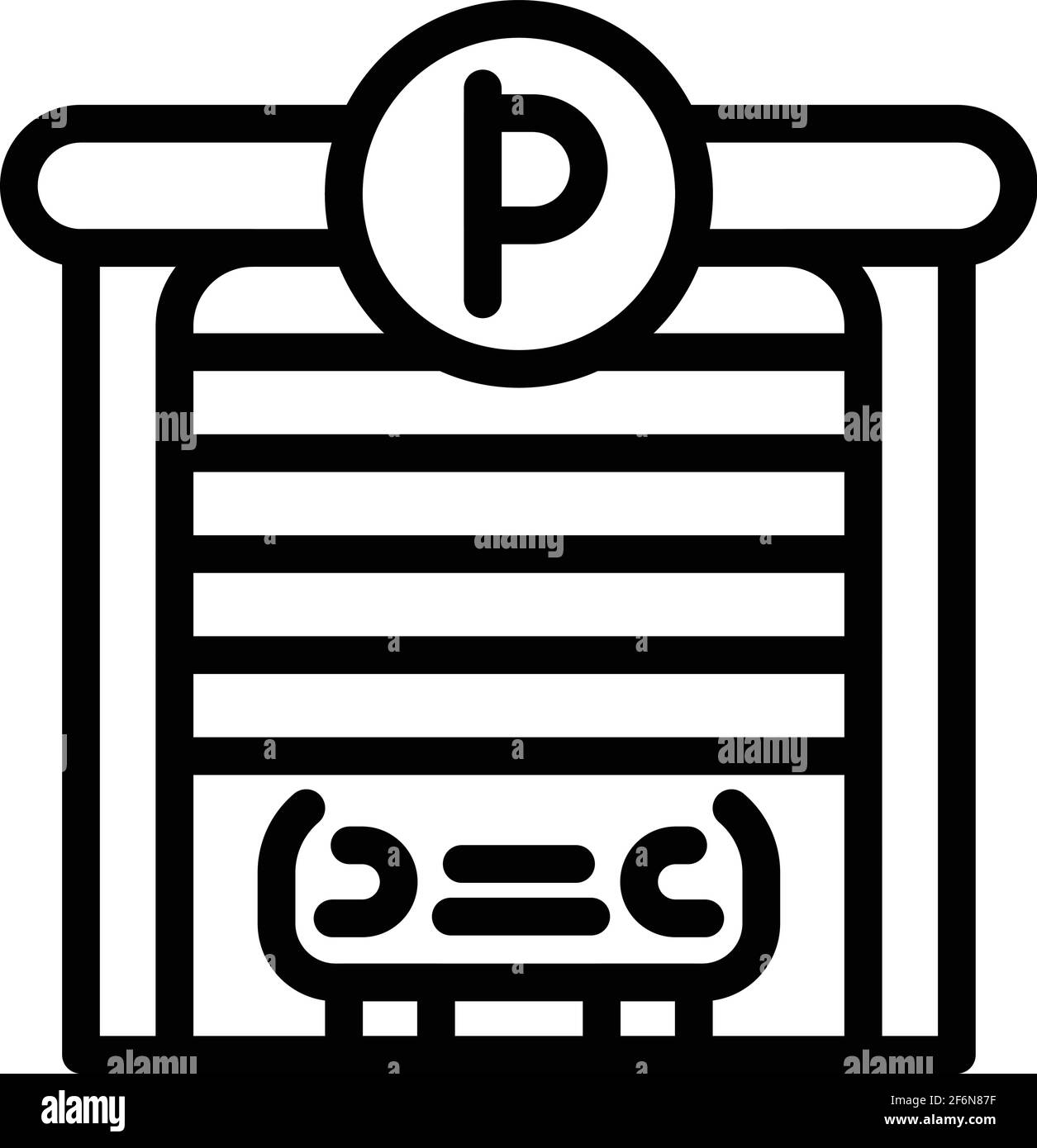 Parking garage icon. Outline parking garage vector icon for web design ...