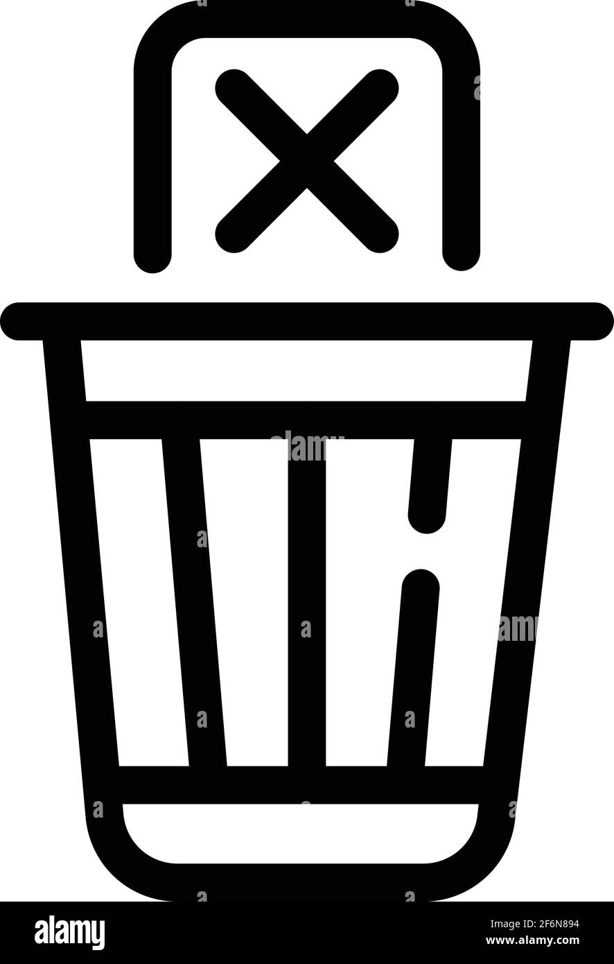 Digital trash icon. Outline digital trash vector icon for web design ...