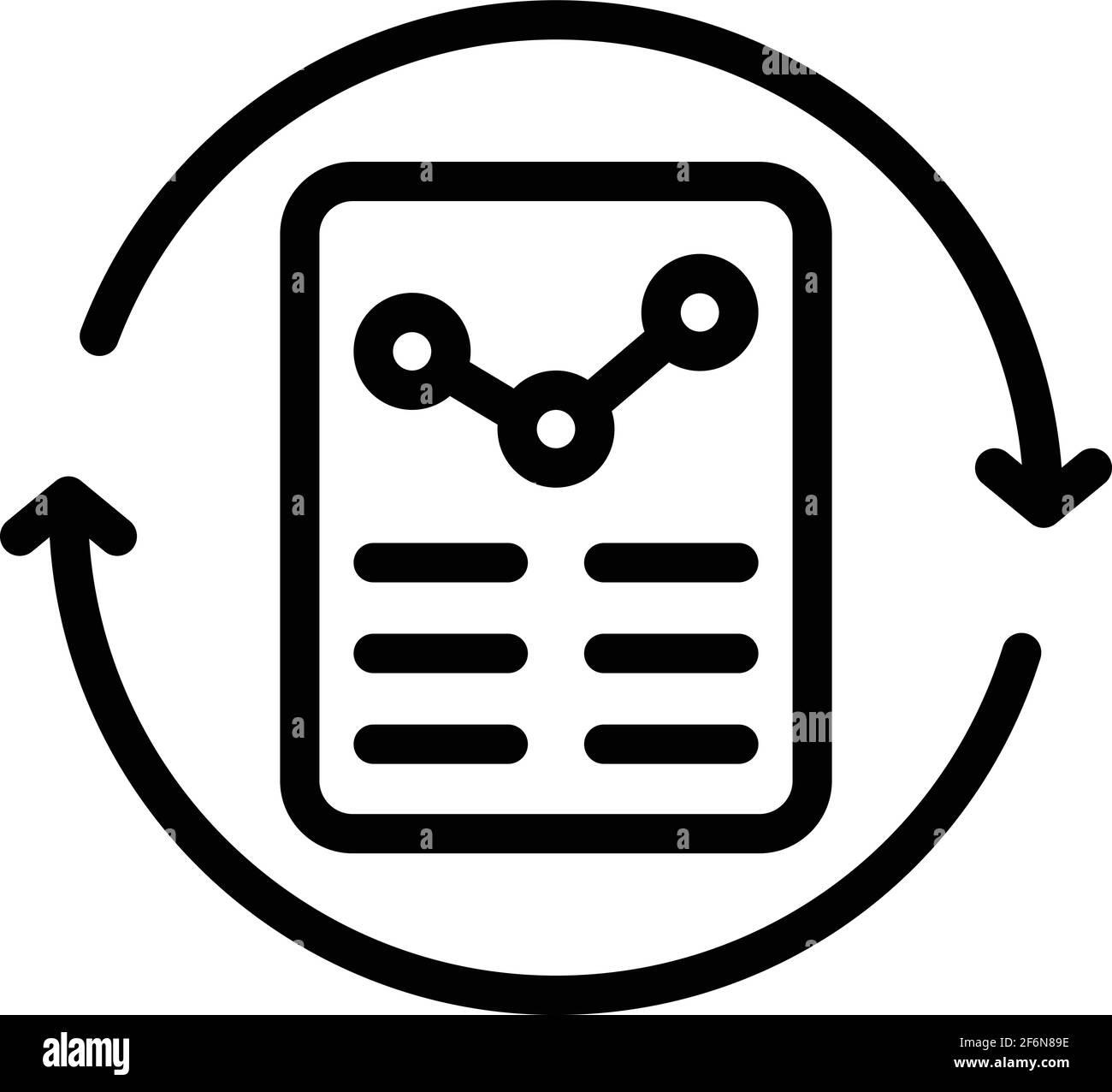 Update report icon. Outline update report vector icon for web design ...