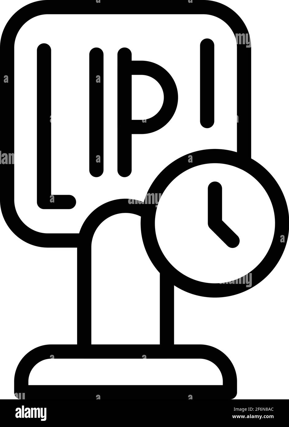 Parking time icon. Outline parking time vector icon for web design ...