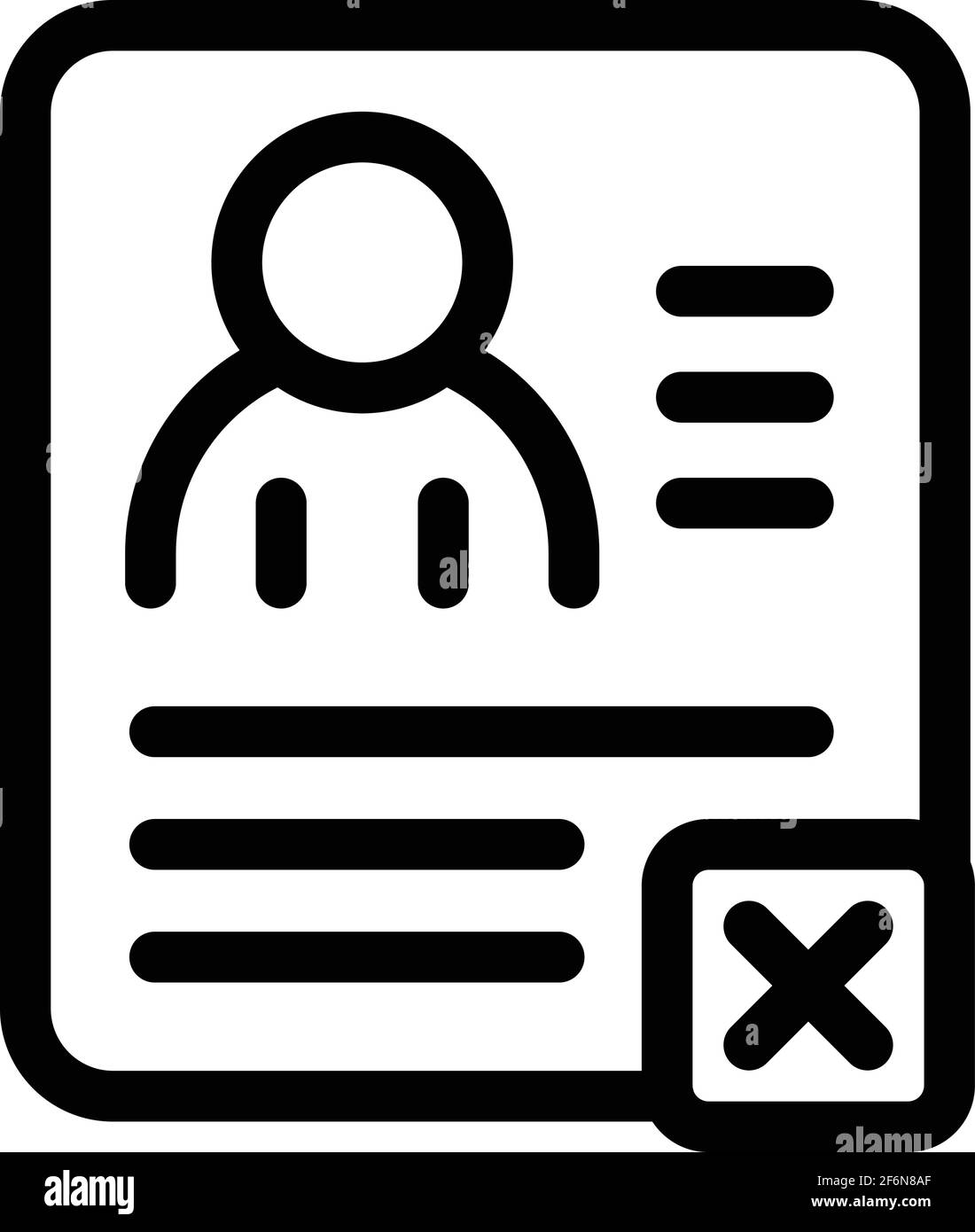 Delete user profile icon. Outline delete user profile vector icon for ...