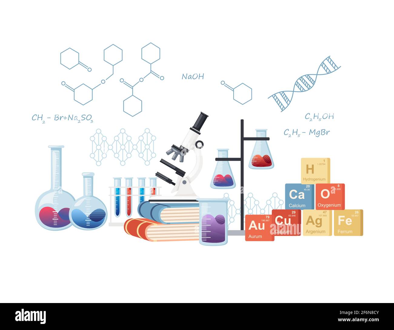 Chemistry science courses online education concept or school lesson ...