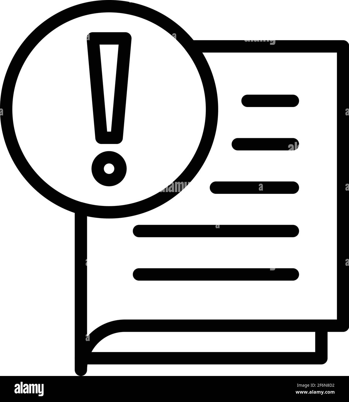 Warning information icon. Outline warning information vector icon for ...