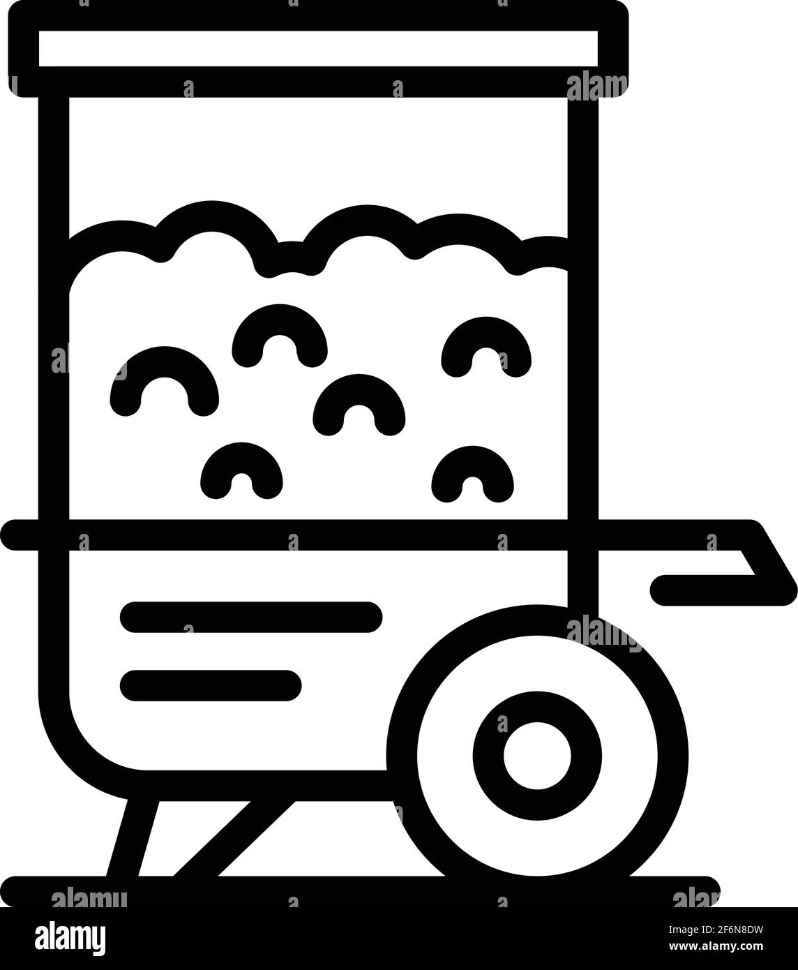 Popcorn machine icon. Outline popcorn machine vector icon for web ...