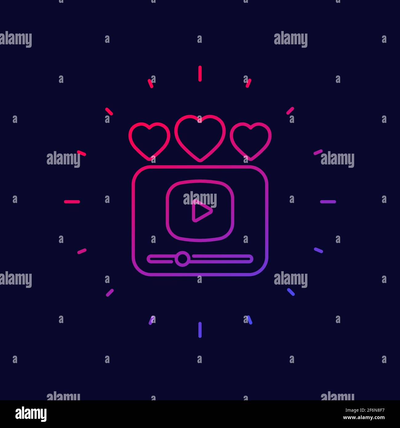 viral video line icon for web, vector Stock Vector Image & Art - Alamy