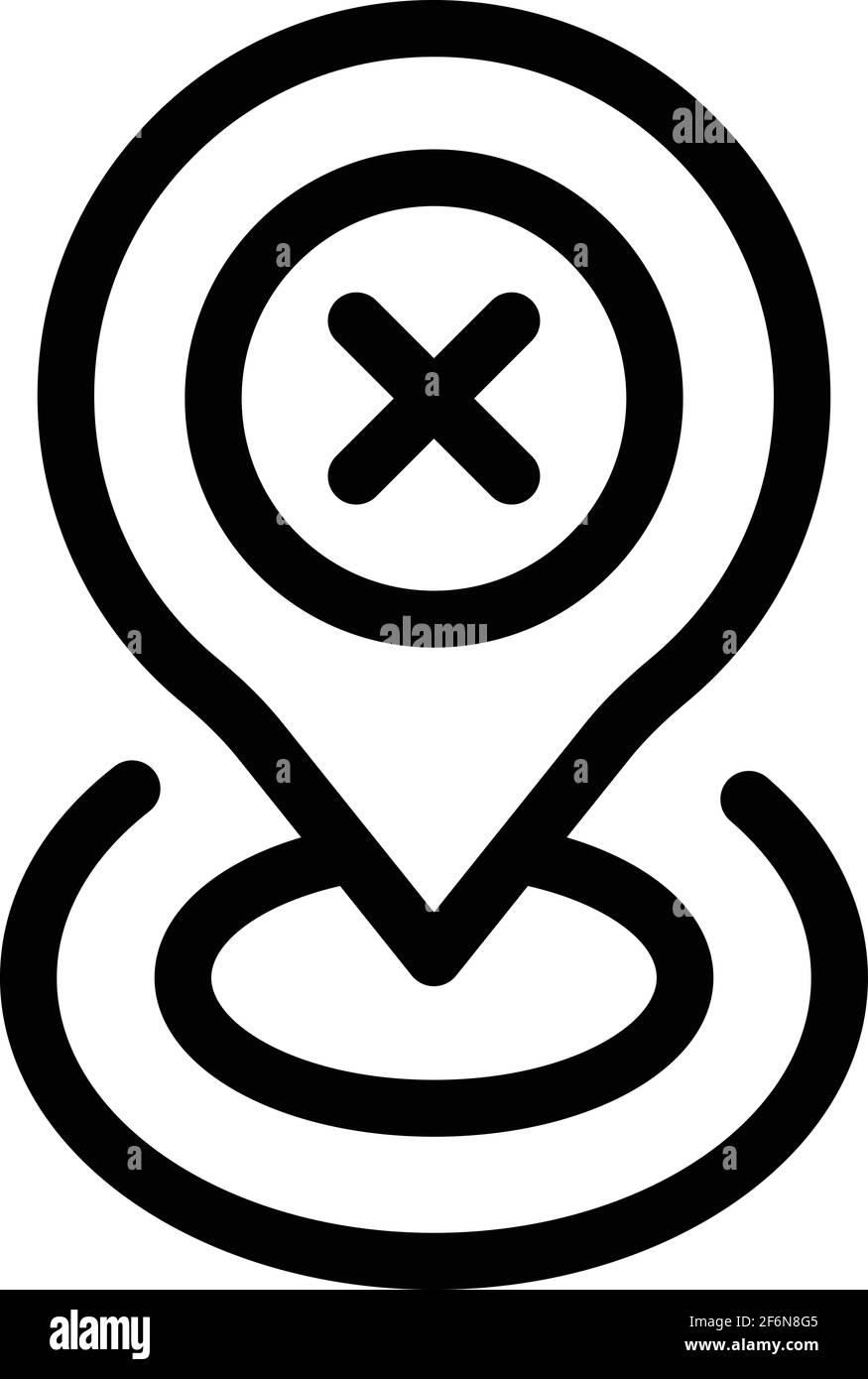 Delete point icon. Outline delete point vector icon for web design ...