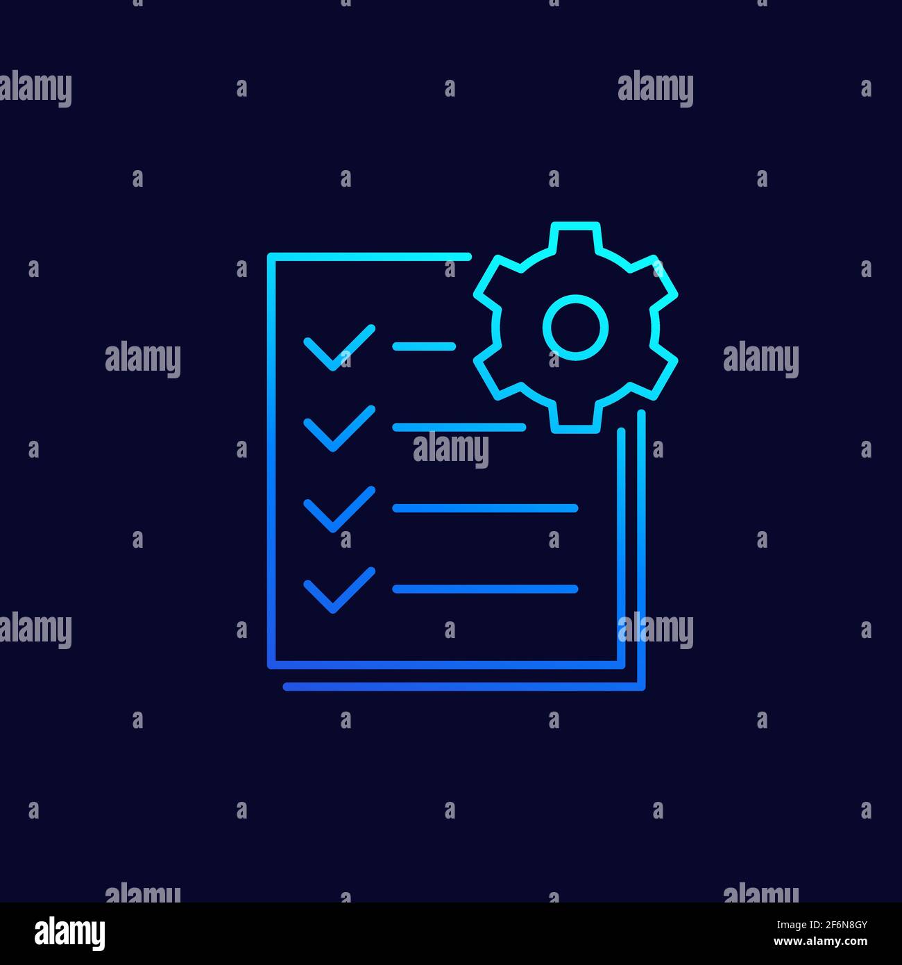 Maintenance checklist icon Stock Vector Images - Alamy