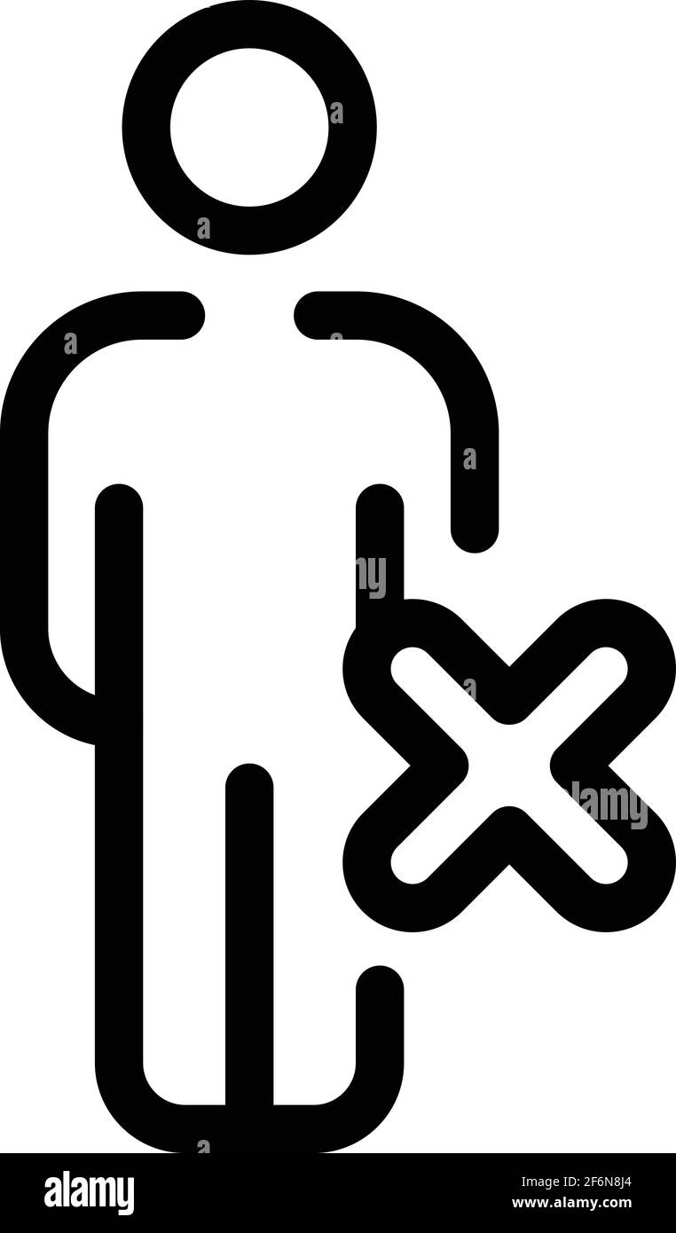 Cancel user icon. Outline cancel user vector icon for web design ...