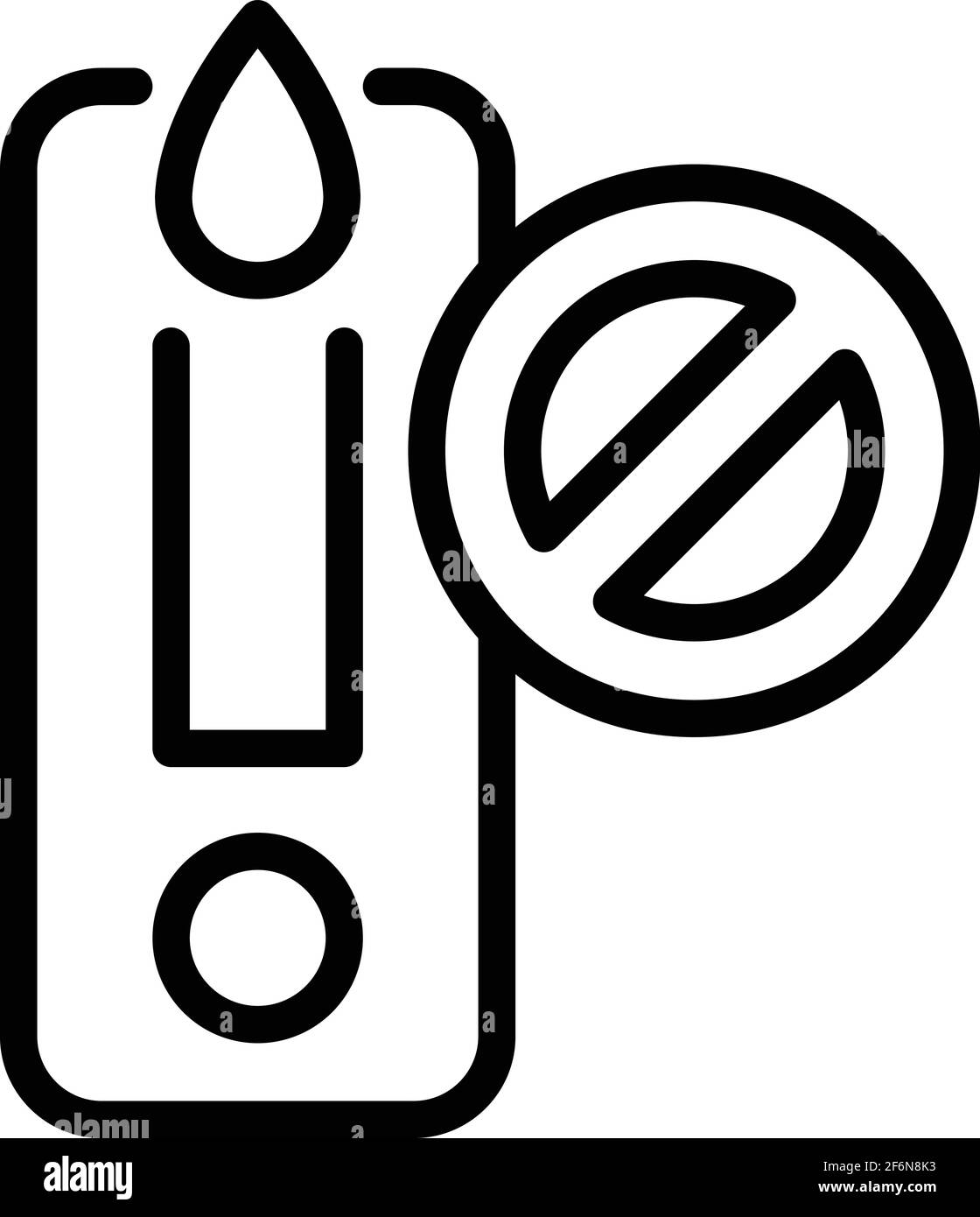 Negative covid test icon. Outline Negative covid test vector icon for ...