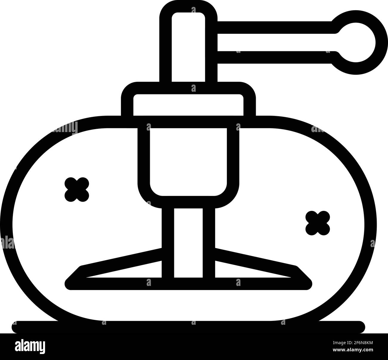 Vegetable cutter peeler icon. Outline vegetable cutter peeler vector ...