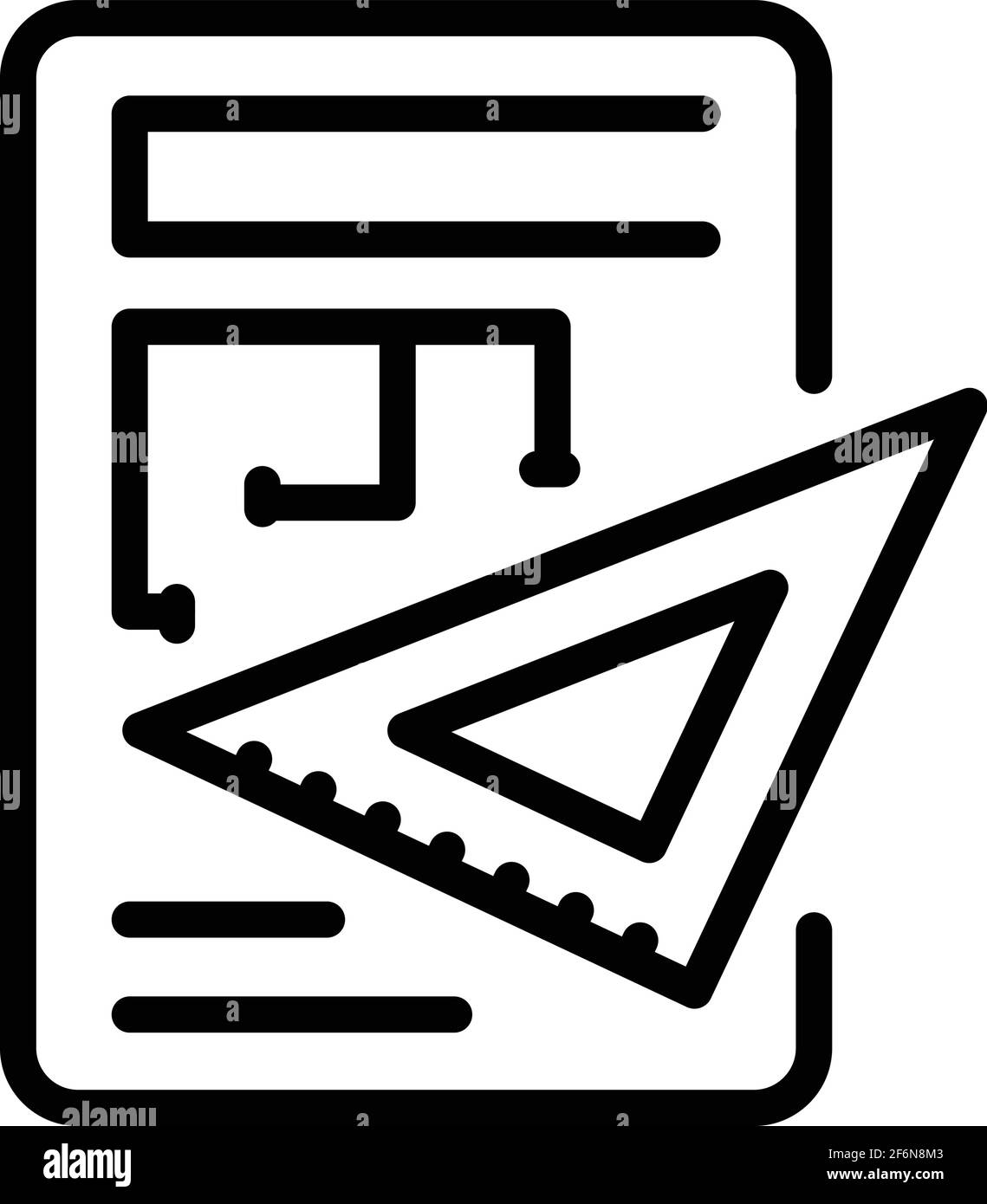 Architectural edit icon. Outline architectural edit vector icon for web ...