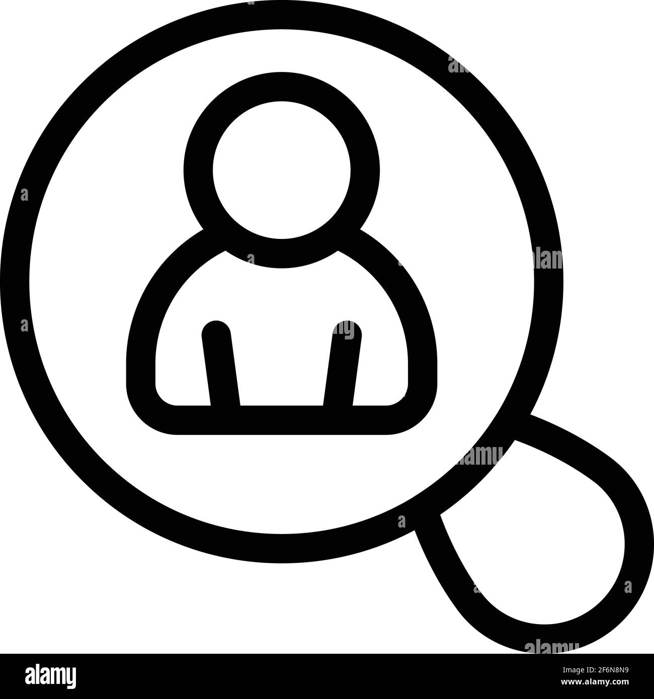 Zoom user icon. Outline zoom user vector icon for web design isolated ...