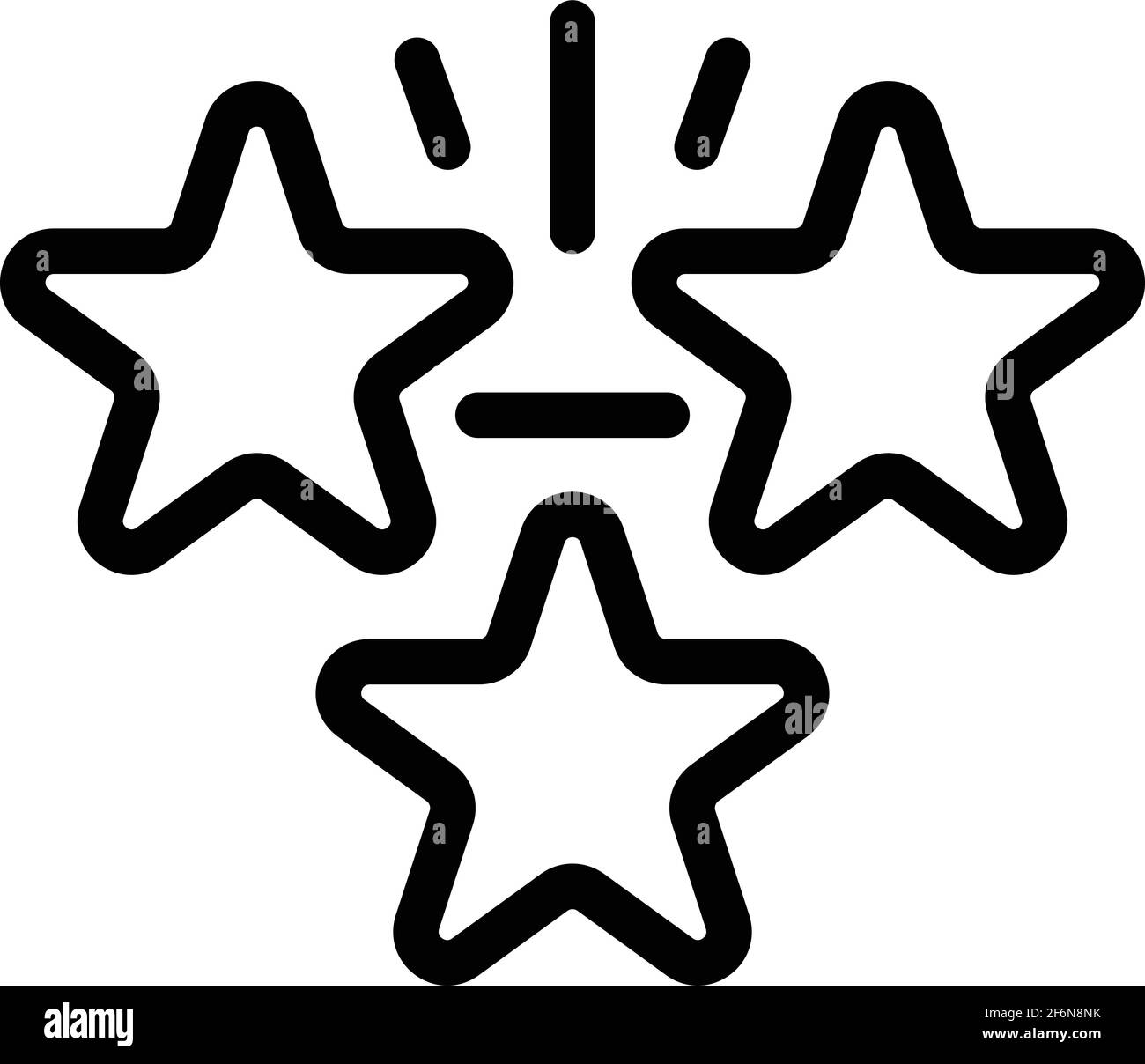 Victory emblem stars icon. Outline Victory emblem stars vector icon for ...