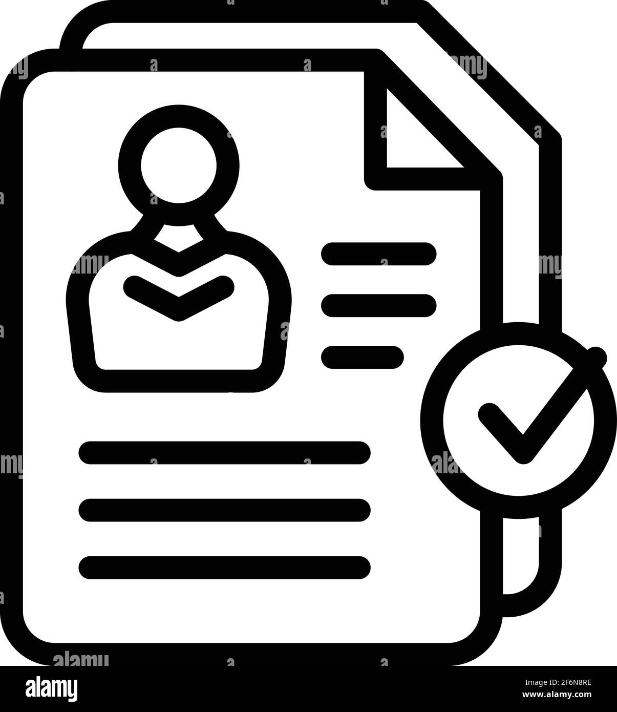 Cv manager icon. Outline Cv manager vector icon for web design isolated ...