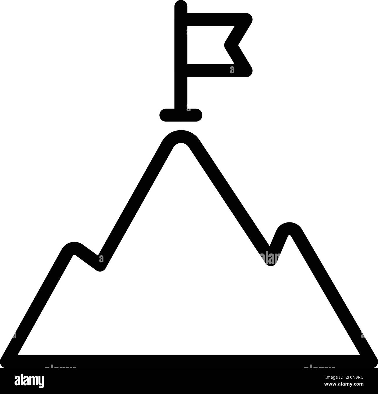 Achievement flag icon. Outline achievement flag vector icon for web ...