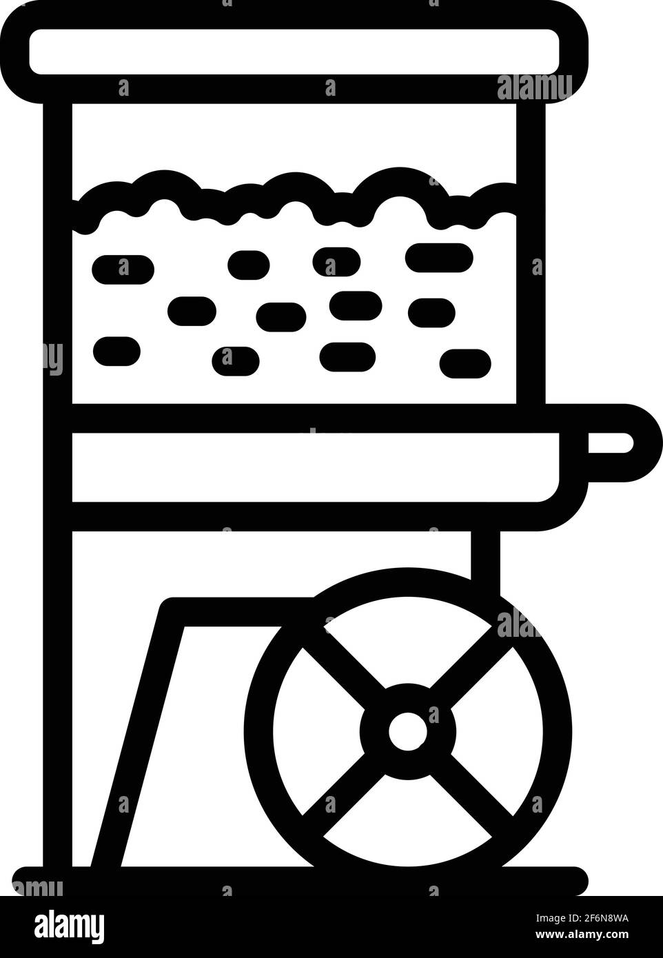 Street popcorn machine icon. Outline street popcorn machine vector icon ...