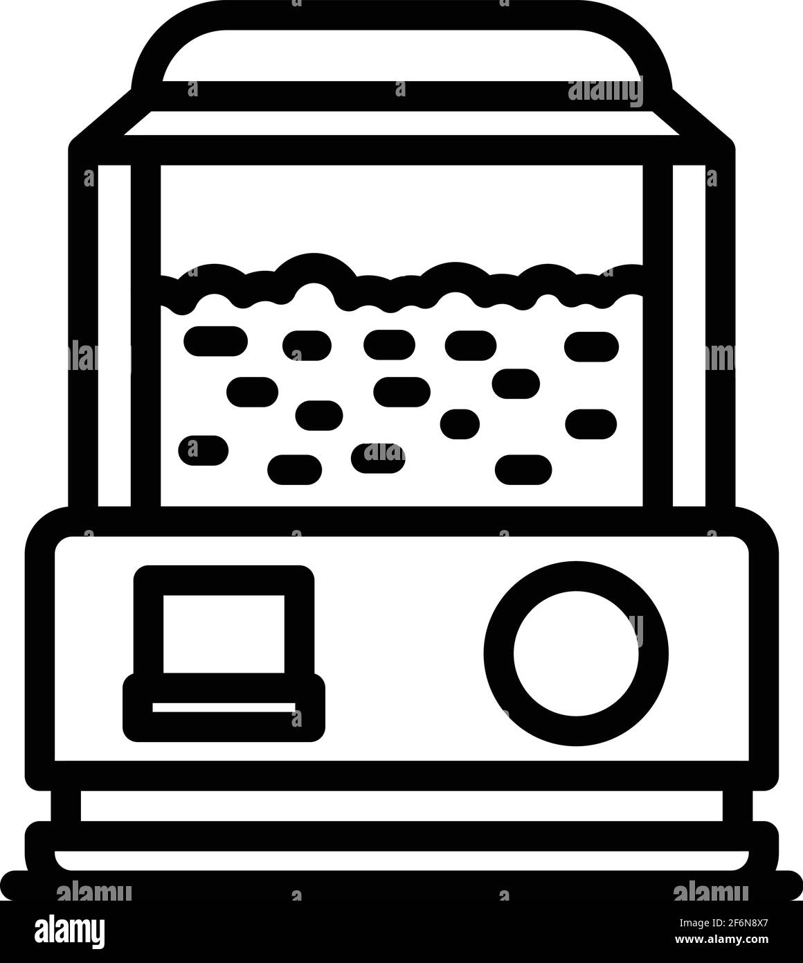 Popcorn maker icon. Outline popcorn maker vector icon for web design ...