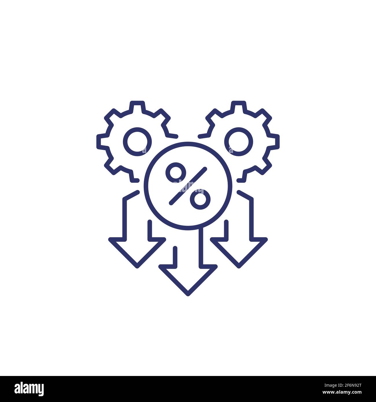 Low percent line icon Cut Out Stock Images & Pictures - Alamy