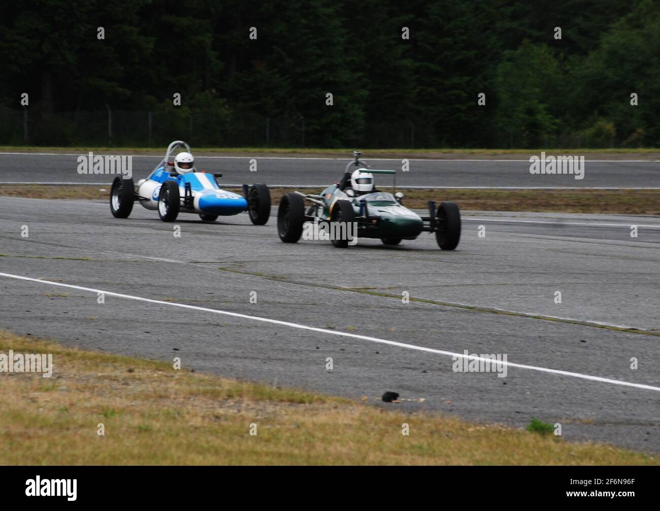 A 1968 Zink C4 catching up with a 1970 Zeitler FV during a Formula 2 ...