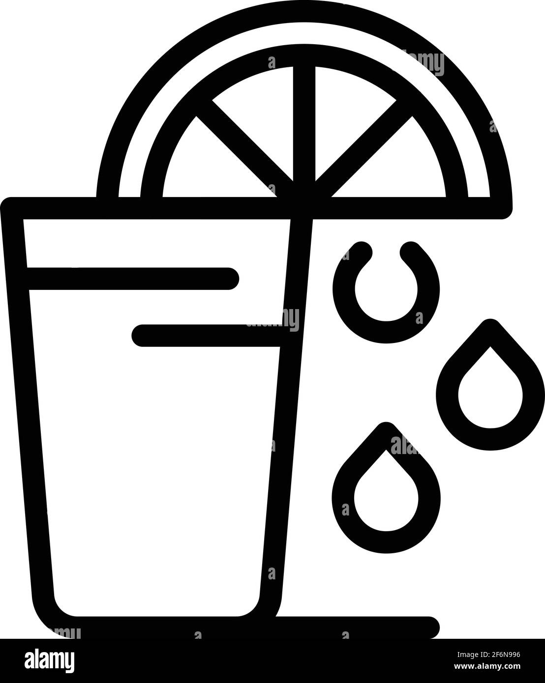 Lemonade icon. Outline lemonade vector icon for web design isolated on ...