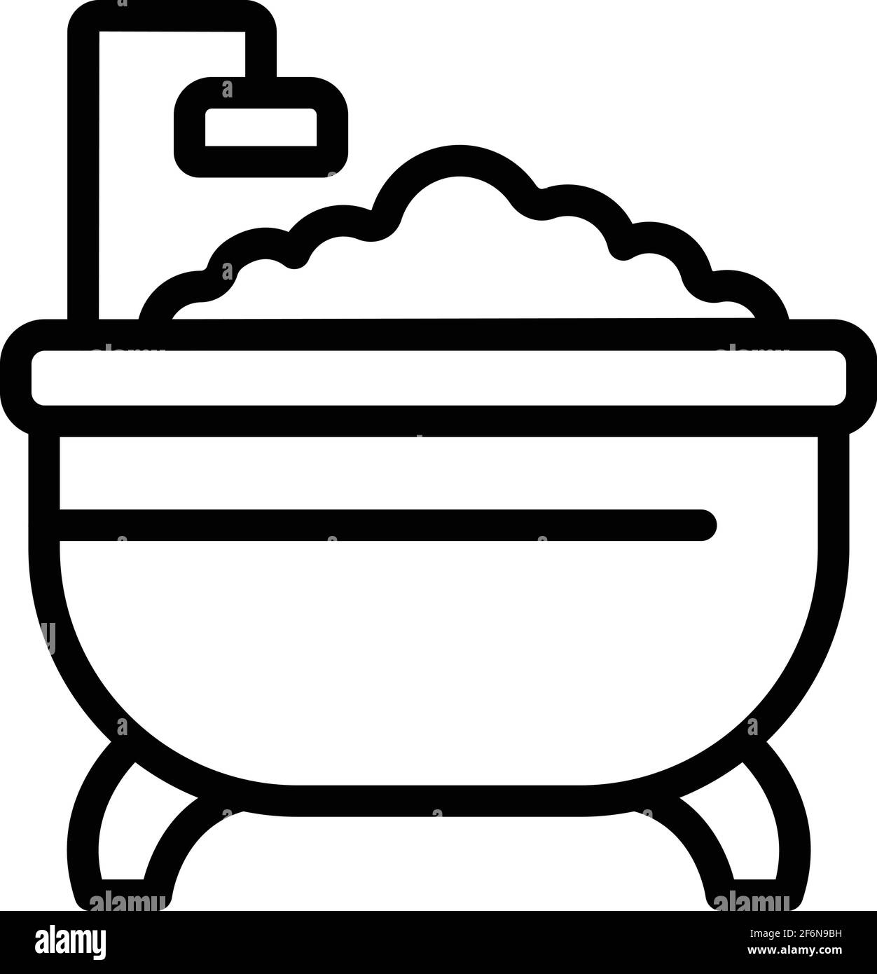 Bathtub icon. Outline bathtub vector icon for web design isolated on ...