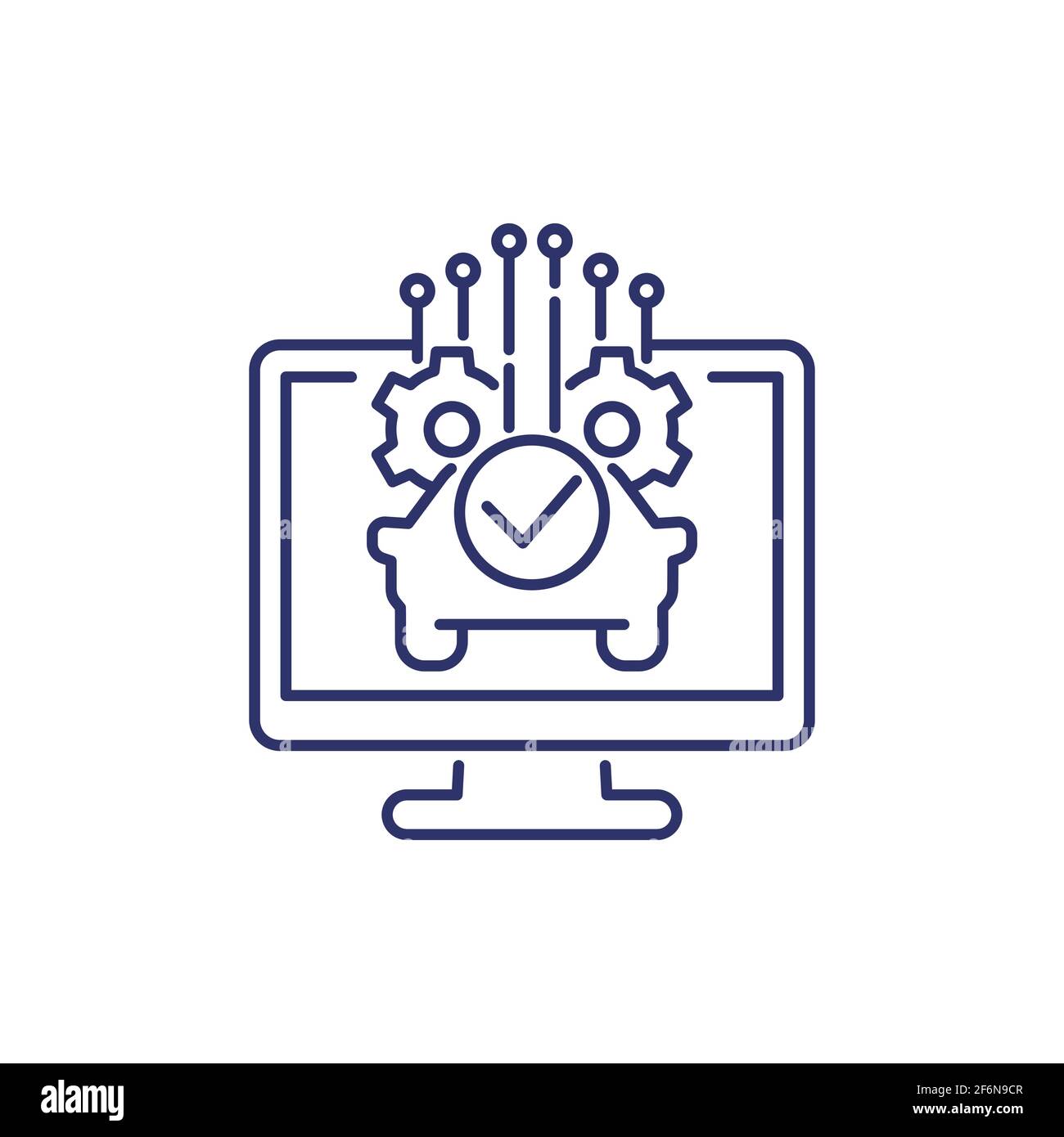 Car computer diagnostic icon Cut Out Stock Images & Pictures - Alamy