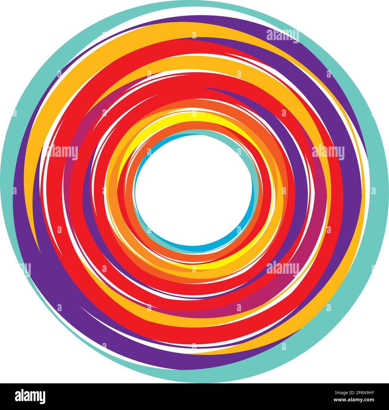 Radial, concentric circles, rings. Spiral, swirl, twirl element. Volute ...