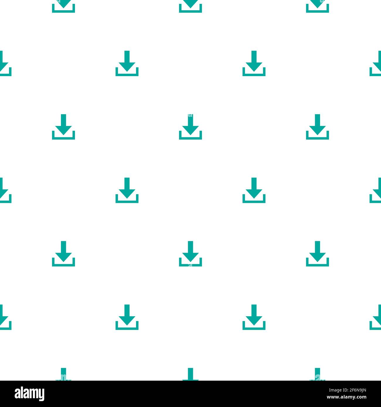 Seamless pattern with down load arrows on white background. Simple ...