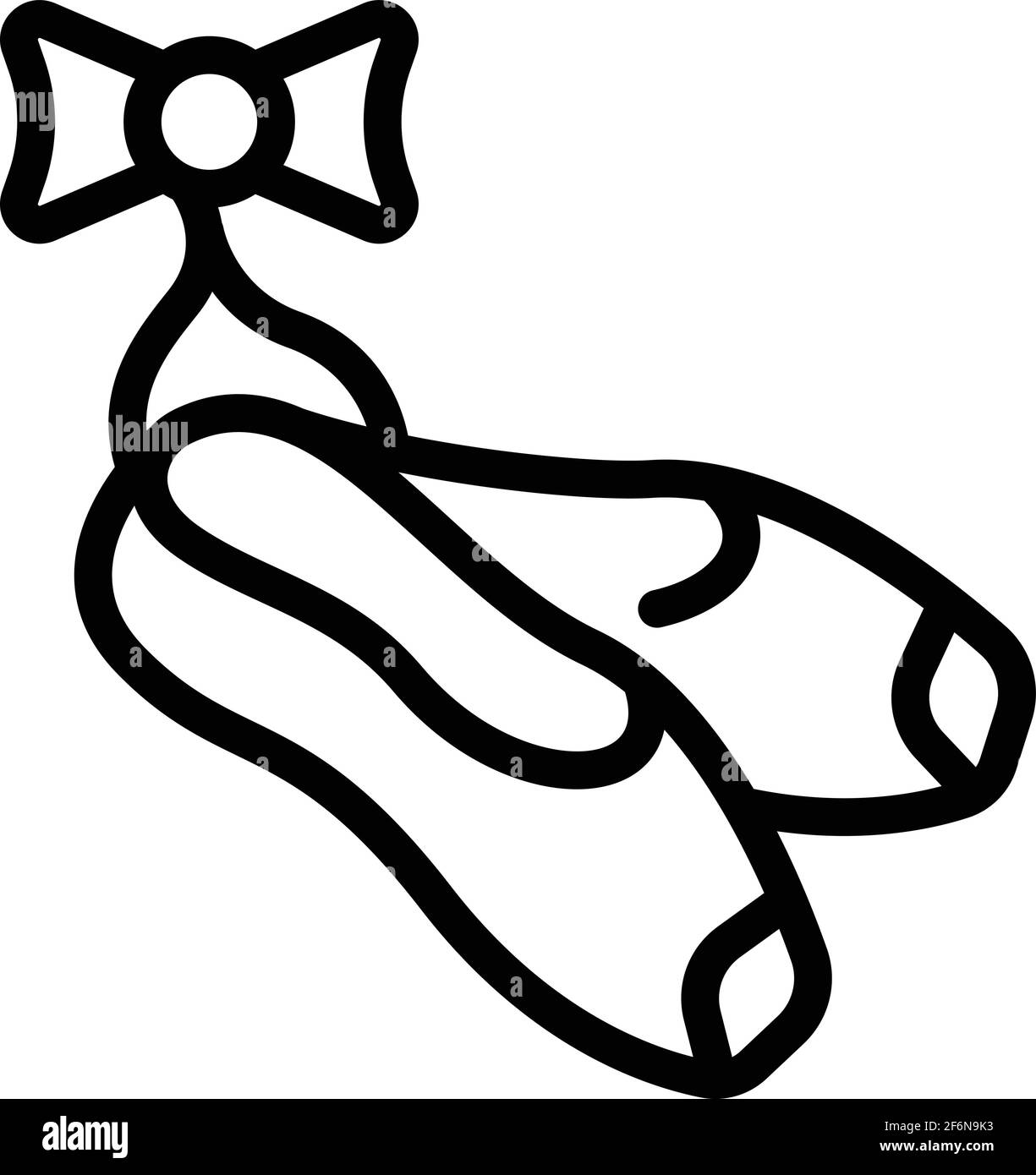 Training pointe shoes icon. Outline training pointe shoes vector icon ...