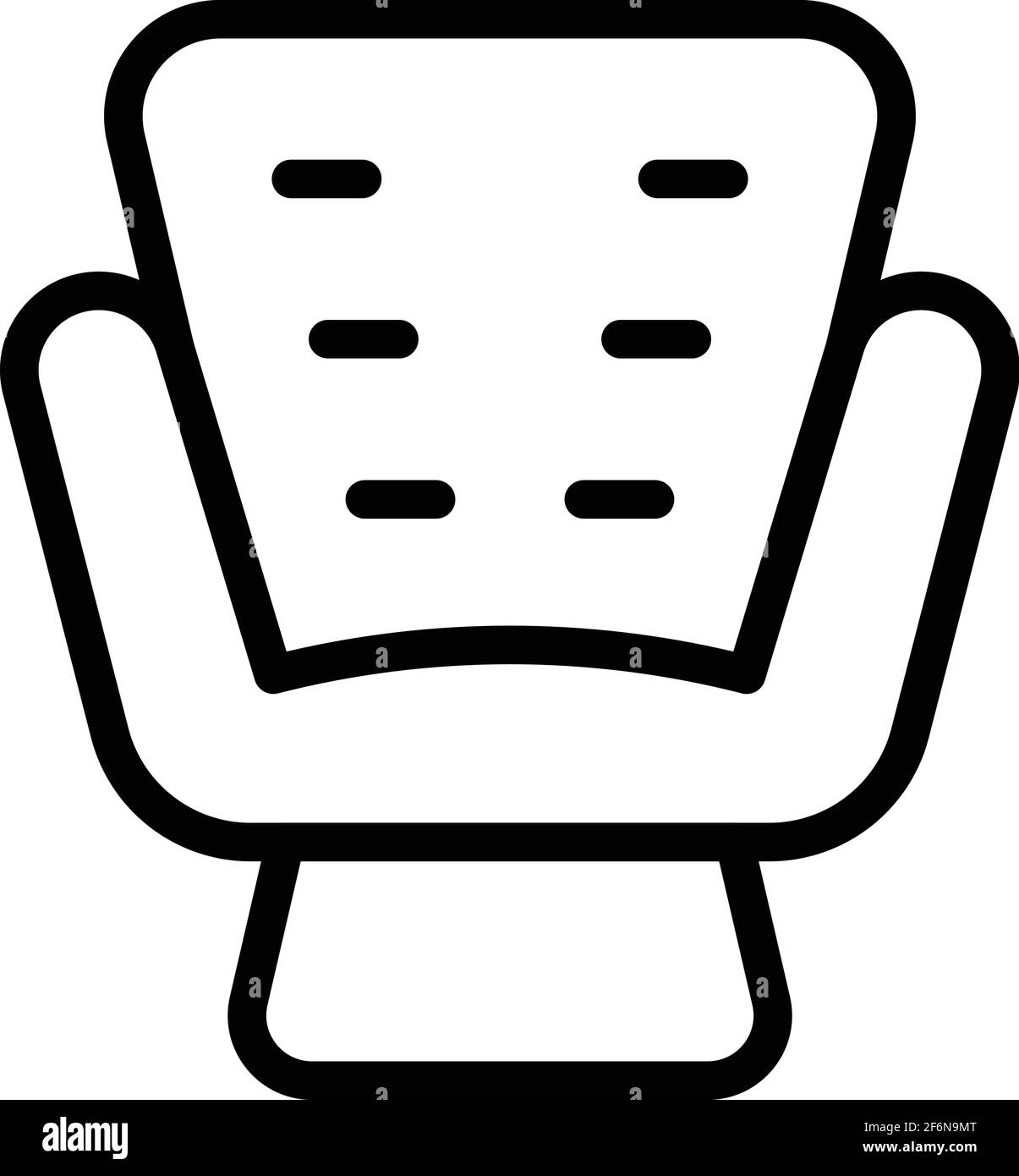 Living room chair icon. Outline living room chair vector icon for web ...
