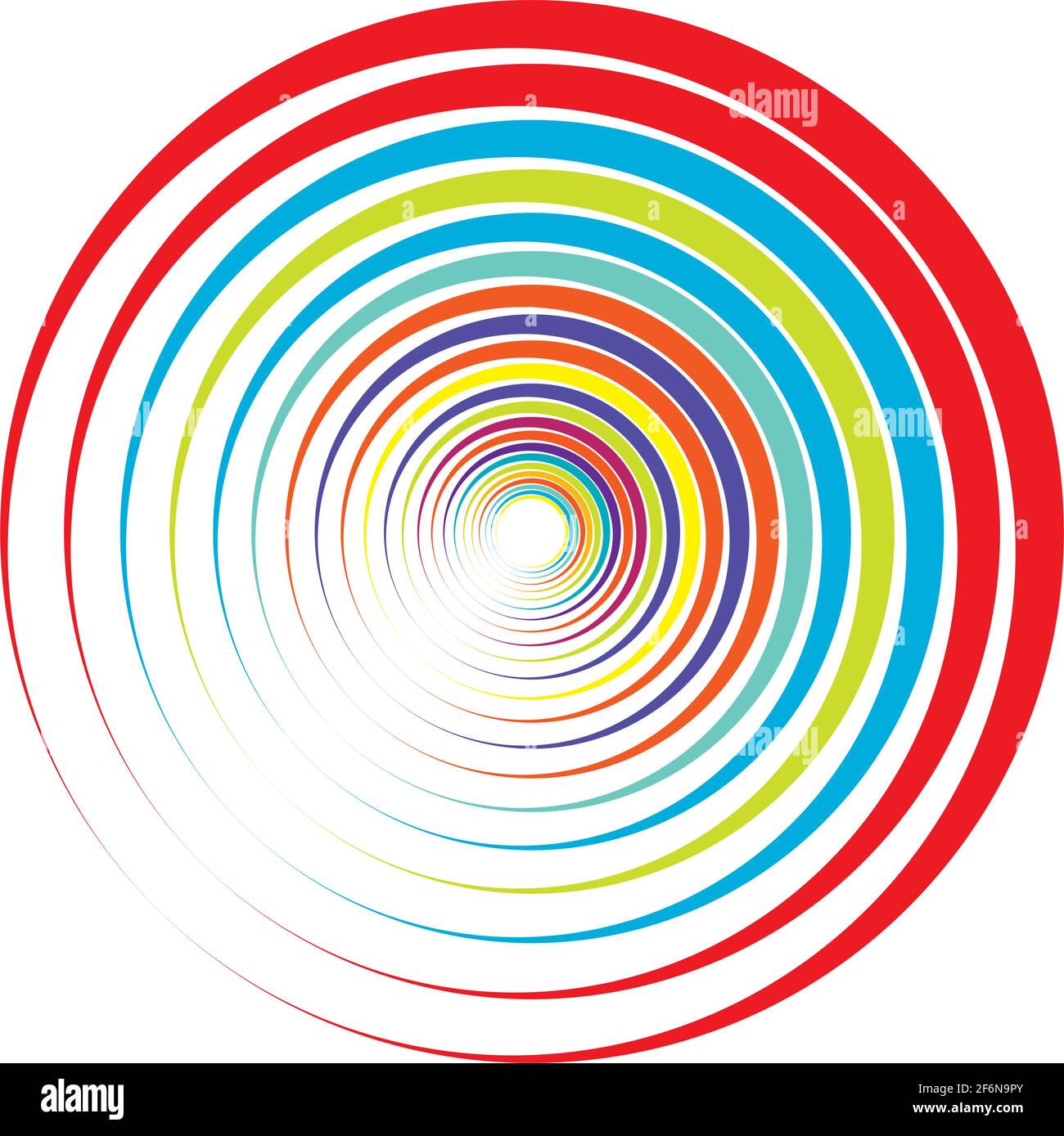 Radial, concentric circles, rings. Spiral, swirl, twirl element. Volute ...