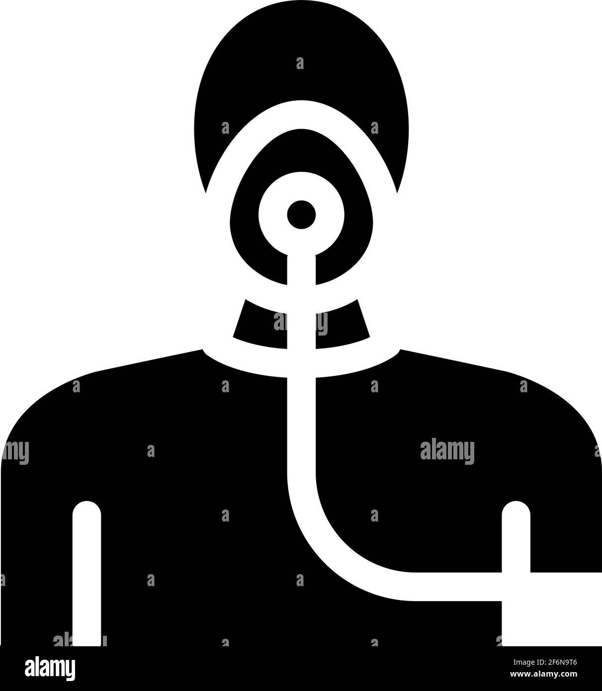 nebulizer oxygen mask for asthmatic icon vector glyph illustration ...